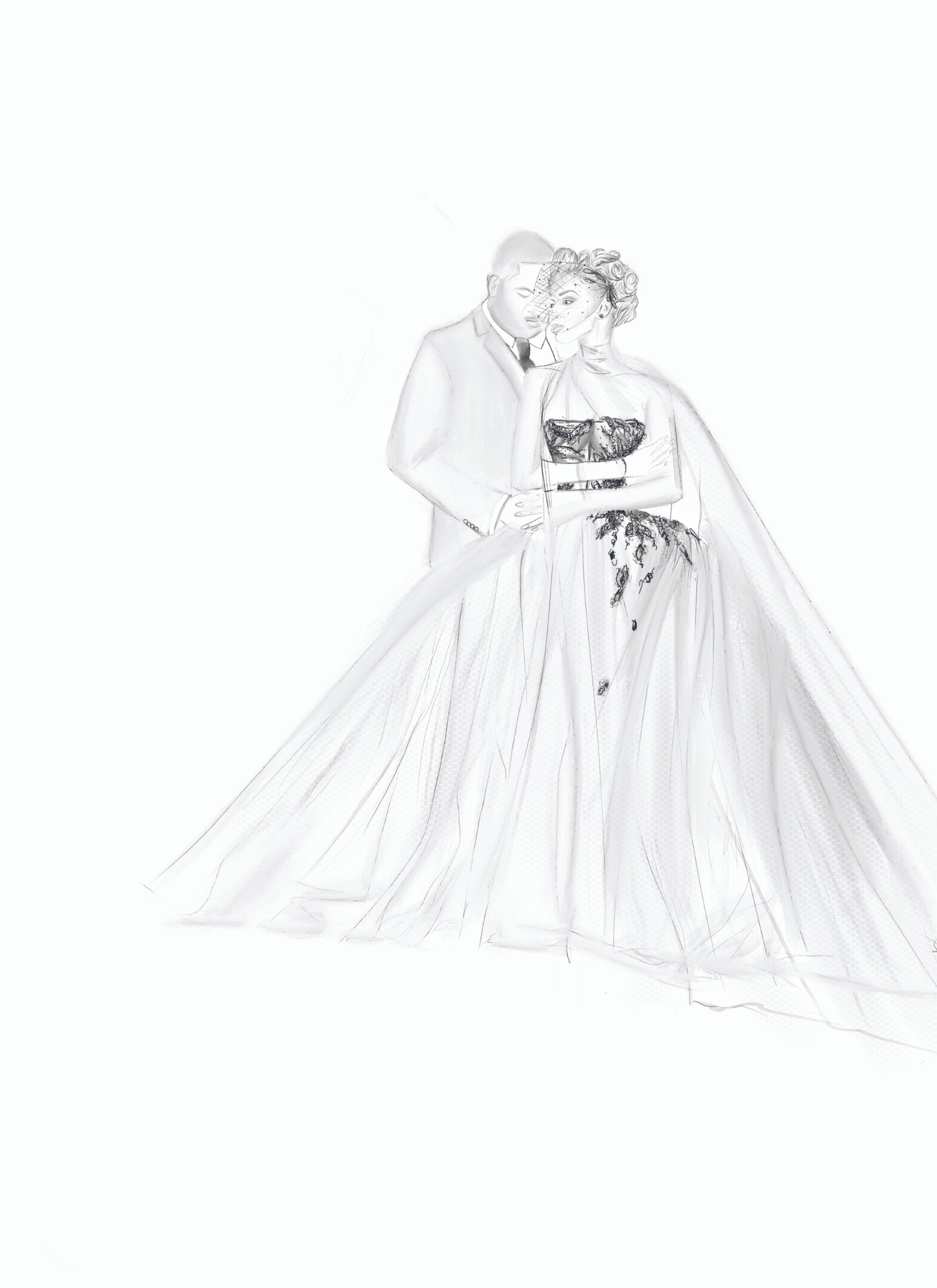 COUPLE CUSTOM ILLUSTRATION – ANTHONY ELLE